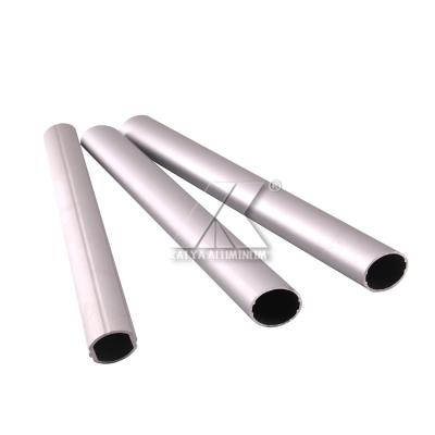 China Metal Extrusion Slotted Aluminium Alloy Tube Profiles Anodized Oval Pipe for sale