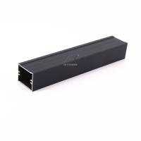 China Rectangular Powder Coating Aluminium Tube Profiles Double Inner Grooved 1.5mm for sale