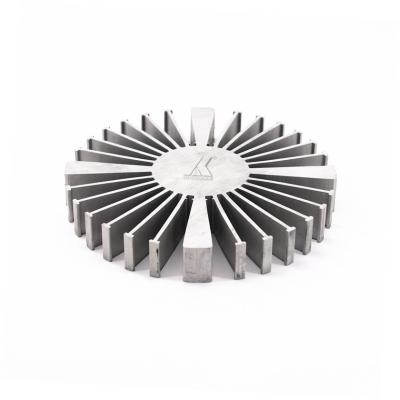 China Cylindrical Round Shape Aluminum Extrusion Heat Sink Profiles 6063 T5 Alloy for sale