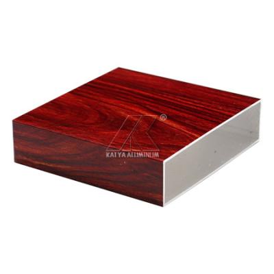 China T5 Structural  Wood Grain Finish Alloy / Aluminium Tube Extrusions OEM Design for sale