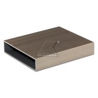 China 1.3mm Bright 3D Wood Grain Aluminium Square Alloy AluminumTube Extrusion Profile for sale