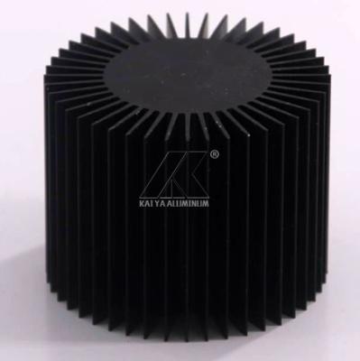 China 6063 Black Anodized Heat Sink Aluminum Profiles Small Size Round Alloy For Led for sale