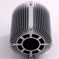 China Steel Gray Heat Sink Aluminum Profiles Deep CNC Round Style 6063 Series for sale