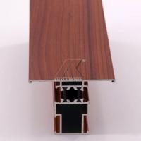 China 6063 Aluminum Door Profile T5 Wooden Grain Multiple Surface Treatments for sale