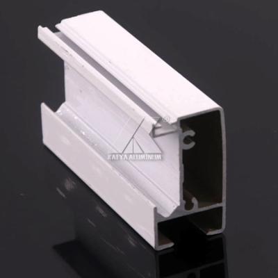 China Alloy Aluminum Door Profile White Powder Coating Discoloration Easy Maintaining for sale