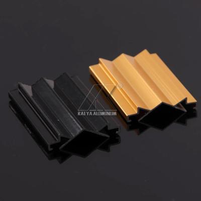China 6063 T5 Aluminum Sliding Door Profile Black Anodized Extrusted Heat Insulation for sale