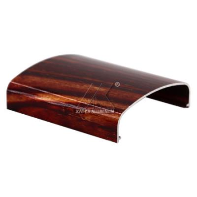 China CQC 6063 Aluminium Trim Profiles Powder Coating Wood Grain 0.8mm - 1.5mm Thickness for sale