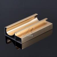 China Golded Anodized CQC Standard Kitchen Cabinet Material Aluminum Extrusted Profile for sale