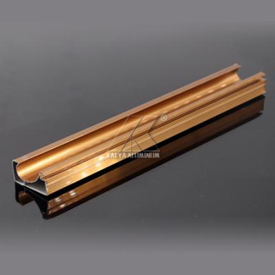 China Golded Anodized CQC Handle For Kitchen Cabinet Aluminum Extrusted Profile for sale