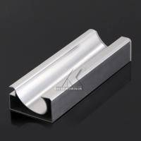 China Aluminum Silver Anodized Handle with Plastic Caps Kitchen Material OEM Profile for sale