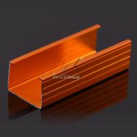 China Orange Anodized Aluminium Alloy Profile Heat Insulation For Rail Decoration Frame for sale
