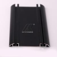 China Black Powder Coating Aluminum Alloy Extrusion , 6063  OEM Cabinet Material for sale