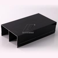 China Black Aluminum Alloy Extrusion 6063 OEM Cabinet , Wardrobr RoHS Material for sale