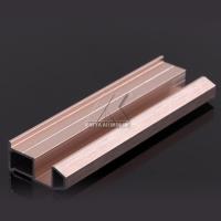 China Rose Gold Curtain Rod Material OEM Cabinet Wardrobe Frame Aluminum Material for sale