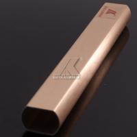 China Gold Brush Oval Square Aluminum Customized Length High Precision Corrosion for sale