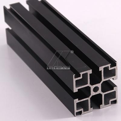 China Black Anodized Aluminium Alloy Profile 40x40mm 6000 7000 Series 5.8-5.98m Length for sale