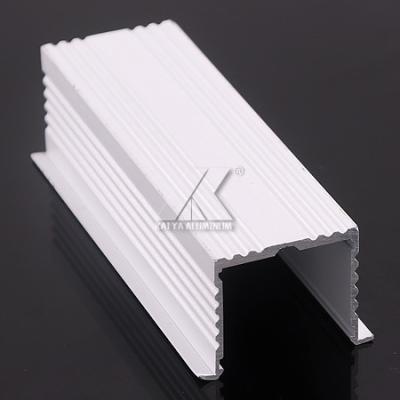 China 16*19 LED Aluminium Profile White Powder Coating 6063 Material Accurate Size for sale