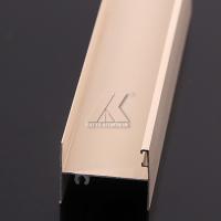 China RoHS Gold Anodized Aluminum Frame Windows Extrusion Profile for sale