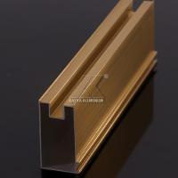 China Gold Anodized ISO Standard Light Weight Aluminum Windows Profile for sale