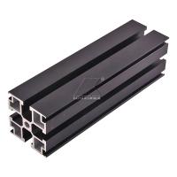 China Aluminum T-slot extrusion aluminum profile black 6000 series T5 anodized for sale
