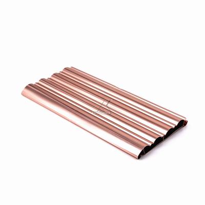 China Hot Sale 6063-T5 Rose Gold Aluminum Roller Shutter Slat Profile for sale