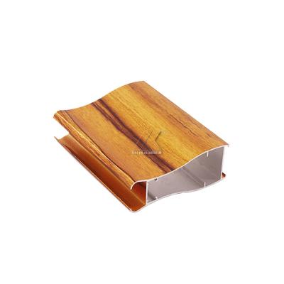 China Factory Price Wood Grain Aluminium Extrusion Profile for Door and window for sale