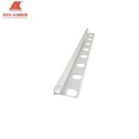 China Shiny Silver Round Tile Decorative Aluminum Trim 6063 T3 OEM Anodized for sale