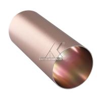 China 6063 T5 Round Extrusion Aluminium Tube Profiles Matt Gold for sale