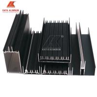 China Alloy Sliding Door Profile Aluminium Window Extrusions Black Powder Coating for sale