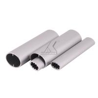 China Oval Matt Silver Polished Aluminium Tube Adjustable Aluminum Telescoping Tubes for sale