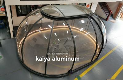 China 3.5X5m Ellipse Glamping Geodesic Dome House Aluminum Profiles For Homestay for sale