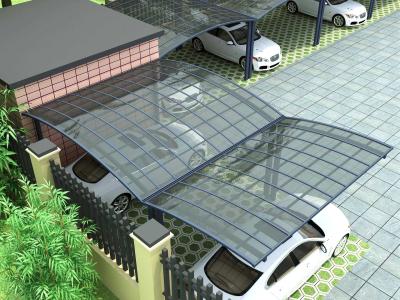 China Aluminium Canopy Large Aluminum Profiles Black Outdoor Double Carports for sale