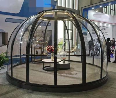 China Camping Round Dome Large Aluminum Profiles Weather Resistant for sale