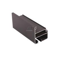 China Brown Powder Coating 6063 T5 Aluminum Window Frame Extrusions for sale
