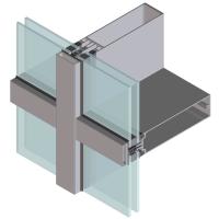China Facade System Large Aluminum Profiles Double Glazed Glass Curtain Wall 3mm for sale