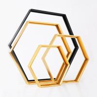 China Hexagonal Aluminium Mirror Frame Furniture Profiles For Displaying Picture for sale
