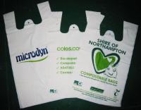 China eco friendly biodegradable  PLA  PBAT shopping T Shirt carry  bag for grocery  store supermarket for sale