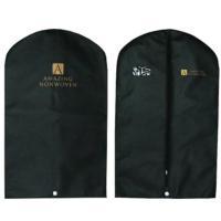 China Black Foldable Zippered  PP Non Woven Garment  Bags with Handle for sale