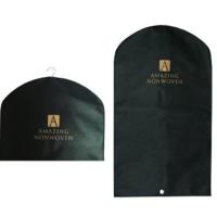 China Black Foldable Zippered  PP Non Woven Garment  Bags with Handle for sale