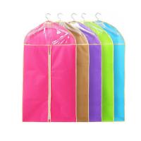 China eco friendly non woven farbrics dress clothes garment storage bags  for household  travel with PVC visible window for sale