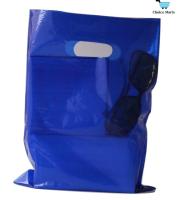 China Pink Purple Thick Glossy plastic Retail Merchandise Gift  Shopping  Bags with Die Cut Handles for sale
