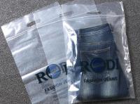 China clear plastic die cut handle tote printed logo  zplock bags reclosable bags  for garments  gift cosmetic packing for sale