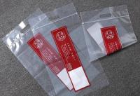 China clear plastic die cut handle tote printed logo  zplock bags reclosable bags  for garments  gift cosmetic packing for sale