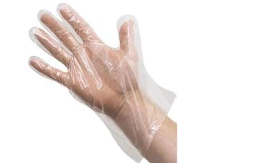 China Plastic HDPE CPE  Disposable  Clear Embossed  Gloves for Industrial Medical Restaurant Cleaning for sale