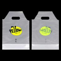 China plastic die cut handle for coffee  milk tea drinking juice take-out poly packaging bag for sale