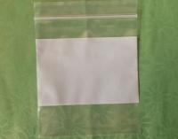 China 2mill clear poly white block ziplock  writable zipper  storage bags reclosable pouch for sale