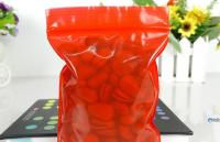 China red color LDPE food grade plastic ziplock waterproof dustproof reclosable grip seal bags for sale
