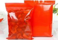 China red color LDPE food grade plastic ziplock waterproof dustproof reclosable grip seal bags for sale