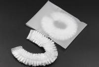 China Hotel  clear elastic  disposable shower bathing hair care protector  cover salon caps for sale