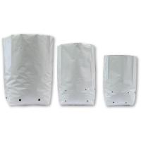 China LDPE plastic greenhouse white black planter grow bags with pre-punched drainage holes for sale